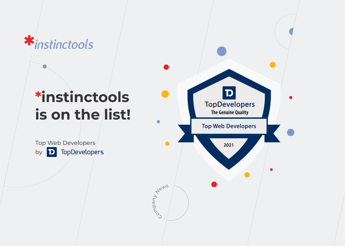 *instinctools is on the list of Top Web Developers 2021